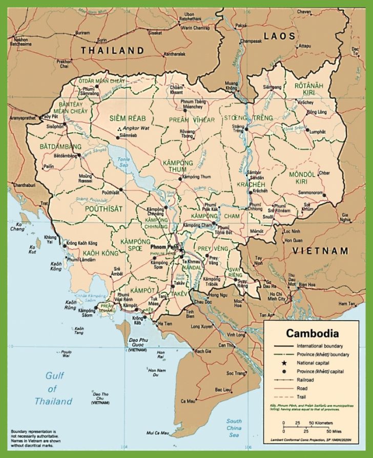 Cambodia Maps | Maps Of Cambodia for Printable Map Of Cambodia ...