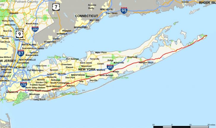 Long Island Highway Map - Sunrise Highway Long Island Map (New York ...